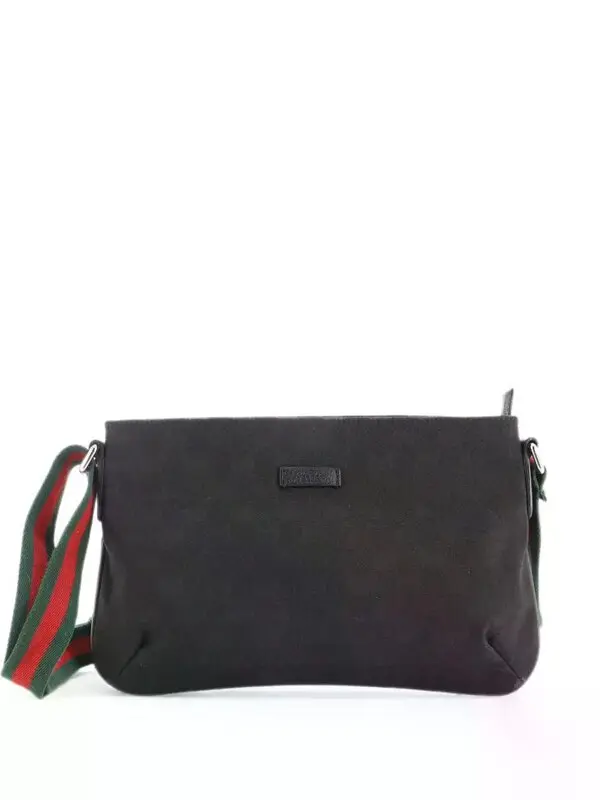 Gucci Web Strap Messenger Bag Gg Canvas Small Crossbody Bag