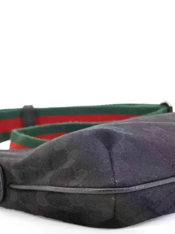 Gucci Web Strap Messenger Bag Gg Canvas Small Crossbody Bag