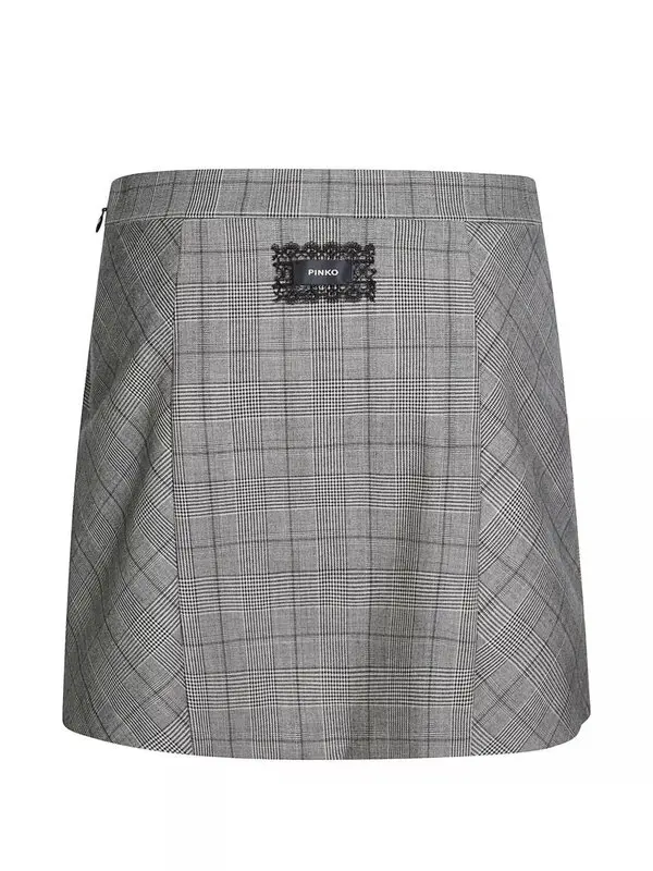 Pinko Check-pattern Pleated Skirt