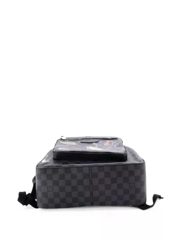 LOUIS VUITTON Josh Limited Edition Renaissance Map Damier Graphite Backpack - Black