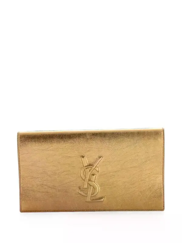 Saint Laurent Belle De Jour Leather Large Clutch Bag