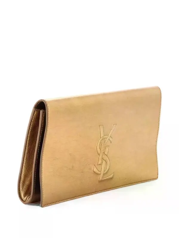 Saint Laurent Belle De Jour Leather Large Clutch Bag
