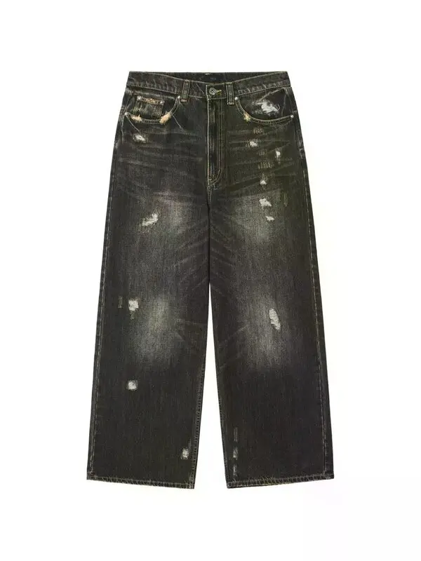 FIVE CM Distressed Whiskered Jeans