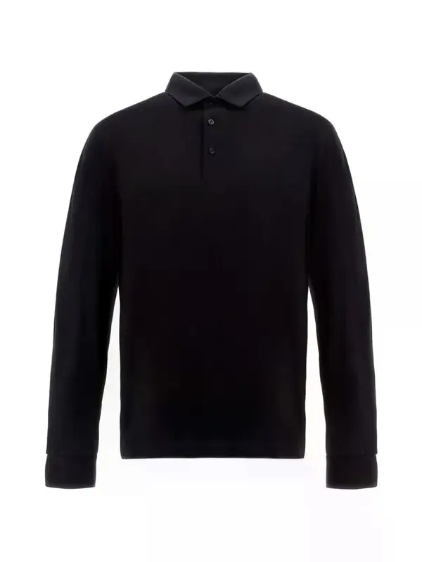 Herno Resort Long-sleeve Polo Shirt - Black
