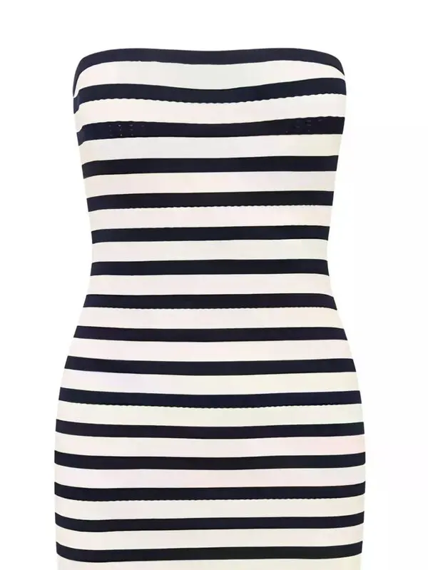 LoveShackFancy Striped Strapless Dress