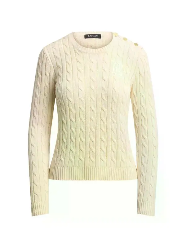Ralph Lauren Cable-knit Button-detail Sweater