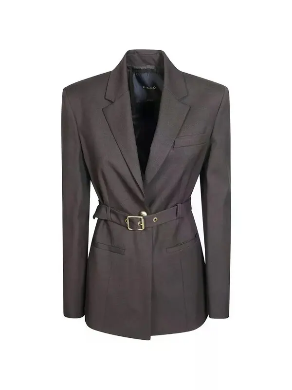 Pinko Belted Jacket - Brown