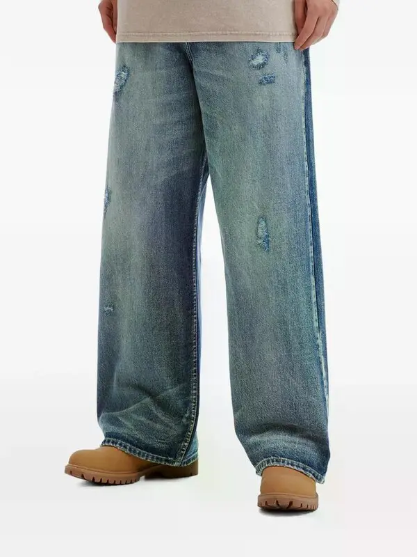 FIVE CM Distressed Wide-leg Jeans
