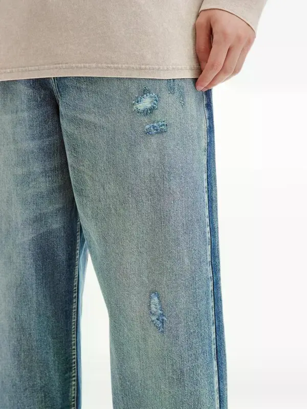 FIVE CM Distressed Wide-leg Jeans