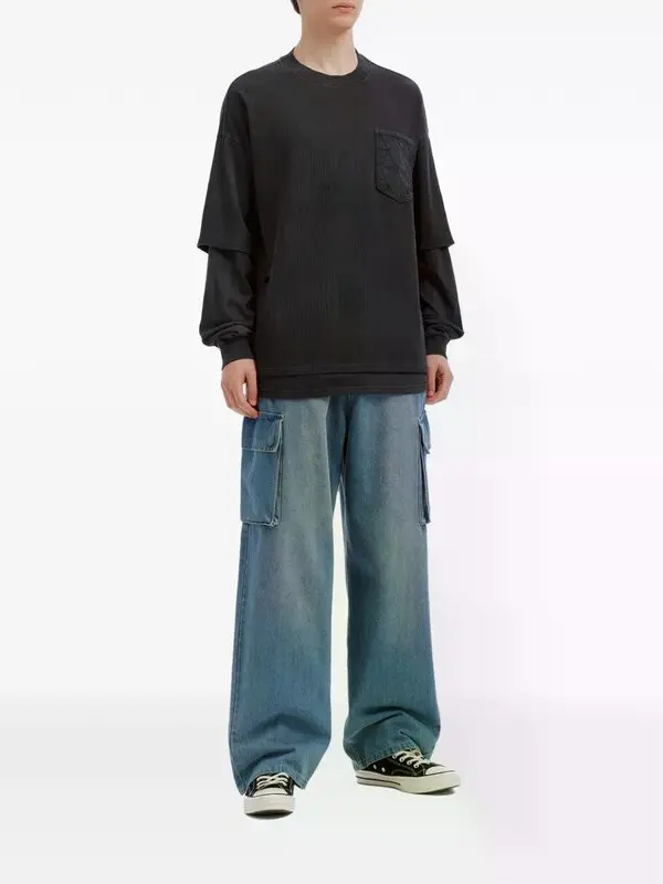 AFTERMATHS Quilted-pocket Layered T-shirt
