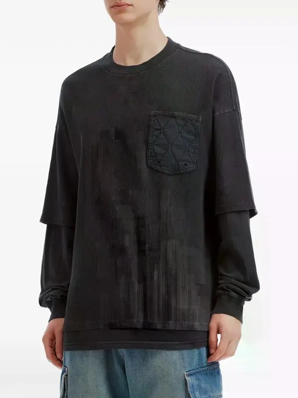 AFTERMATHS Quilted-pocket Layered T-shirt