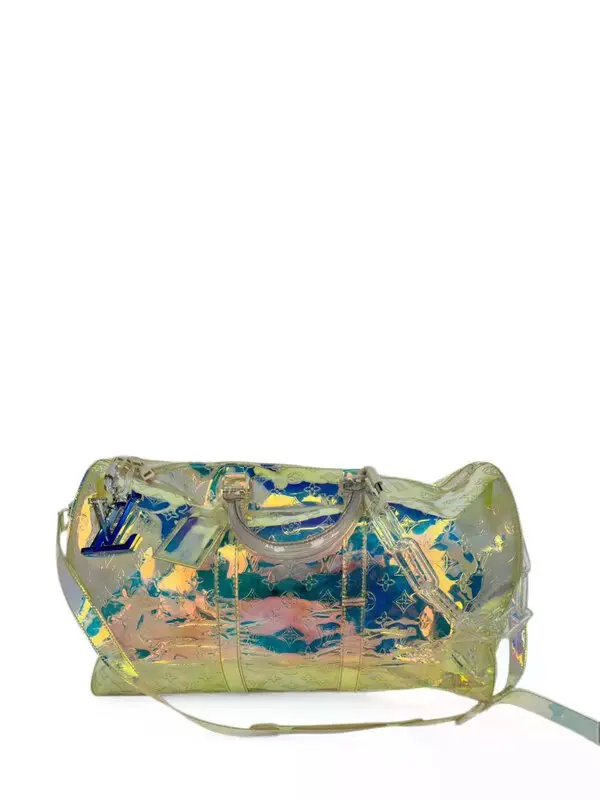 LOUIS VUITTON Monogram Prism Keepall Bandoulière Bag - Neutrals