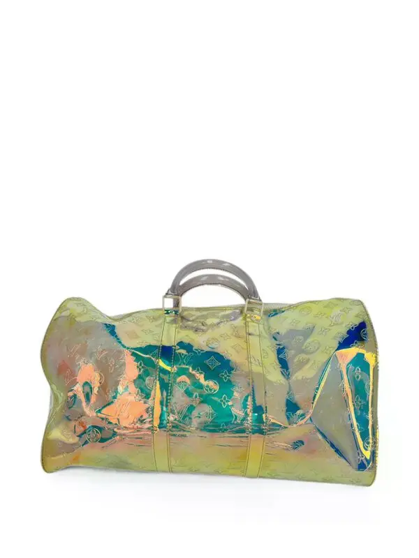 LOUIS VUITTON Monogram Prism Keepall Bandoulière Bag - Neutrals