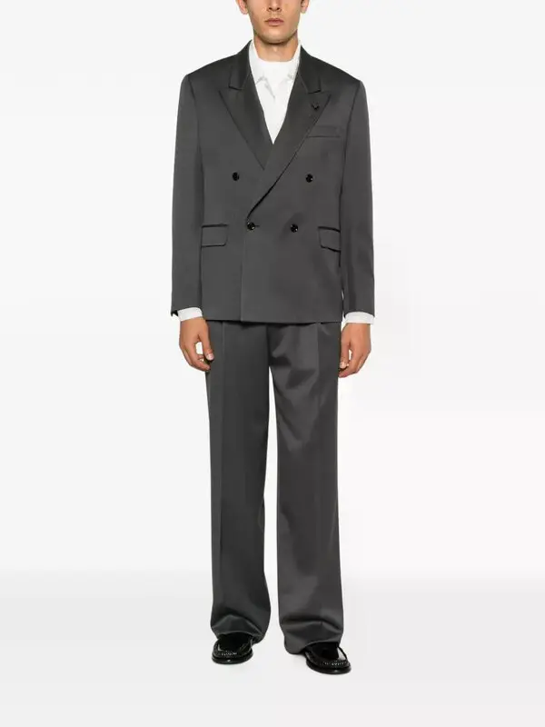 LARDINI Pleated Virgin-wool Trousers
