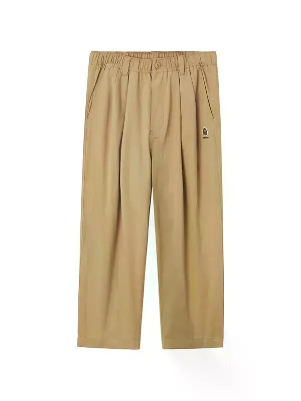 FINGERCROXX Logo-patch Pleat-detail Trousers
