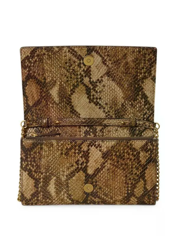 Ralph Lauren Medium Adair Ii Snakeskin-effect Logo-plaque Belt Bag
