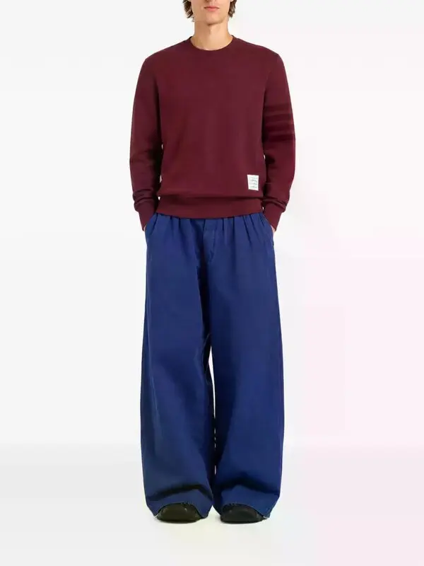 Thom Browne 4-bar Crew-neck Cotton Sweatshirt