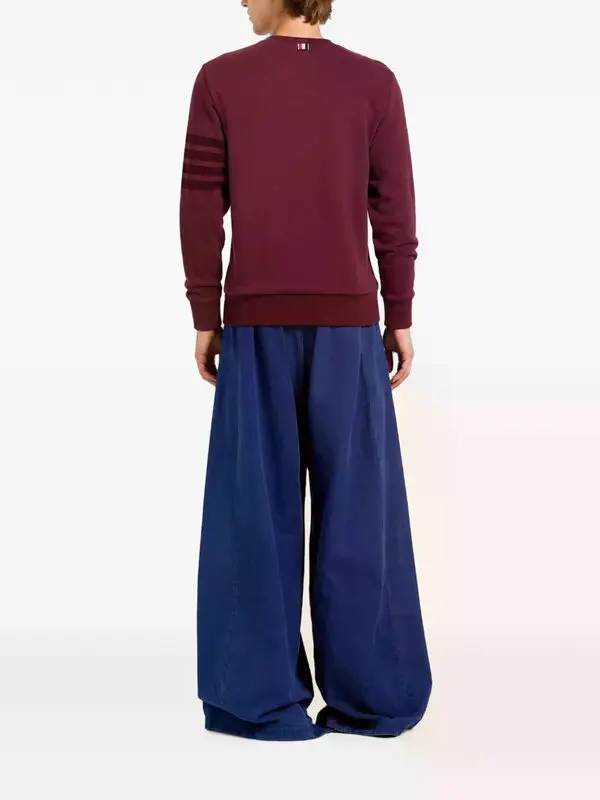 Thom Browne 4-bar Crew-neck Cotton Sweatshirt