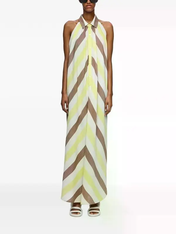 MARRAKSHI LIFE Maxi Halterneck Dress - Yellow
