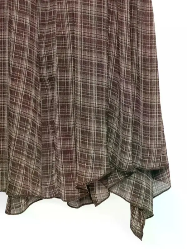 ELEH Check-print Maxi Skirt