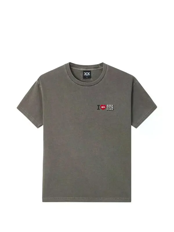 FINGERCROXX Logo-embroidered Cotton T-shirt