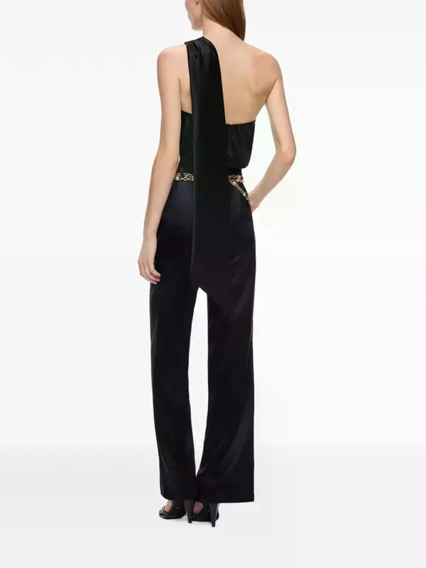 Pinko Long Satin Jumpsuit With Sash