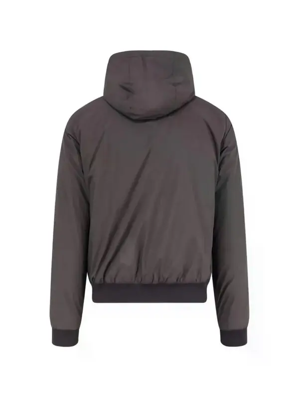 MOORER Ribbed-trim Hooded Jacket
