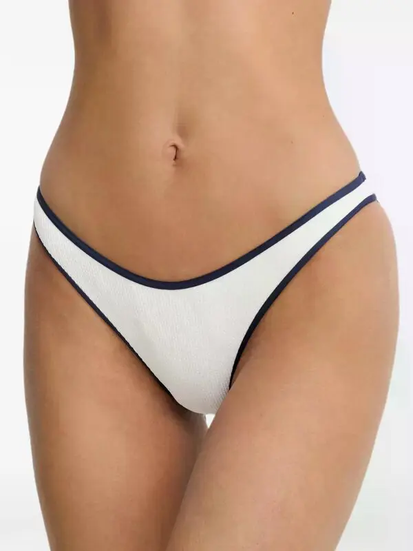 Melissa Odabash Vigo Ribbed Contrast-trim Bikini Bottoms