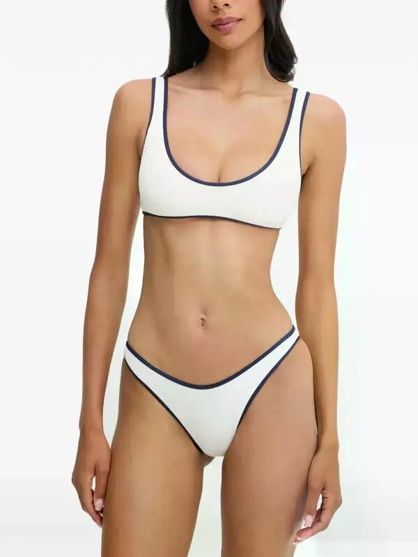 Melissa Odabash Vigo Ribbed Contrast-trim Bikini Bottoms