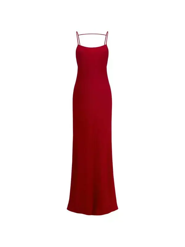 THE ARKOW Laura Crepe Maxi Dress - Red
