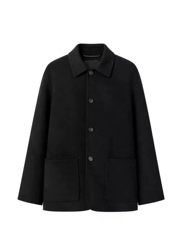 RETORI Leather-trim Virgin Wool Coat
