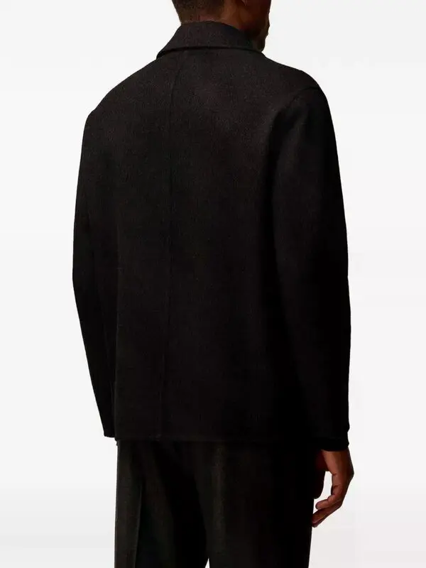 RETORI Leather-trim Virgin Wool Coat