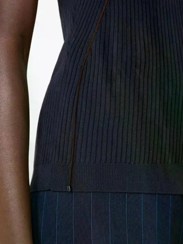 Max Mara Rib-knit V-neck Waistcoat