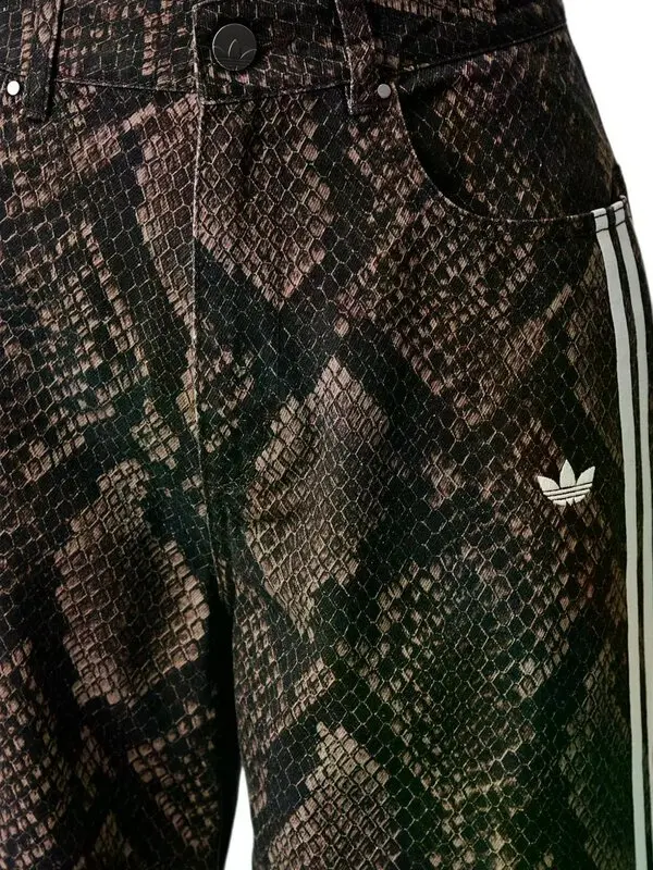 Adidas Snake-print Denim Loose Pants