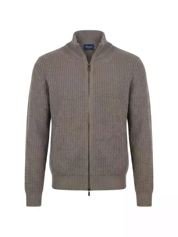 DRUMOHR Ribbed-knit Zip-up Sweater