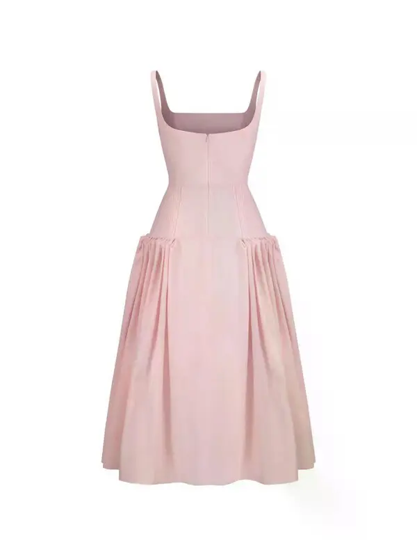 THE ARKOW Sienna Pleated Midi Dress