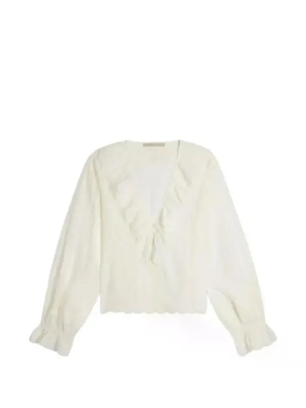 Vanessa Bruno Helea Ruffled-collar Embroidered Blouse
