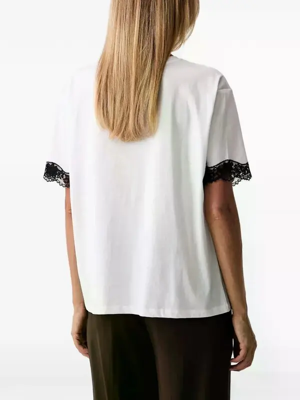 TWINSET Jersey T-shirt With Logo And Lace