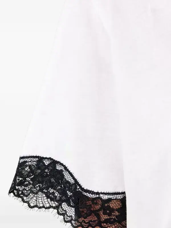 TWINSET Jersey T-shirt With Logo And Lace