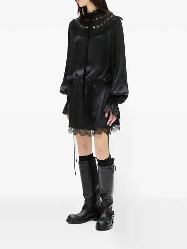 ANN DEMEULEMEESTER Armida Ruffle-collar Mini Dress