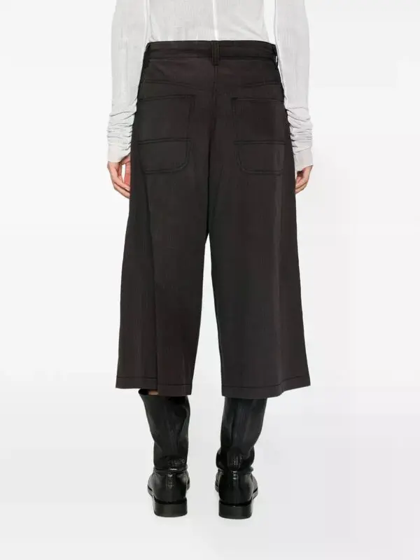6397 Check-pattern Wide-leg Shorts
