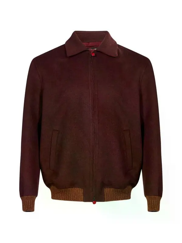 Kiton Ribbed-trim Zip-up Jacket