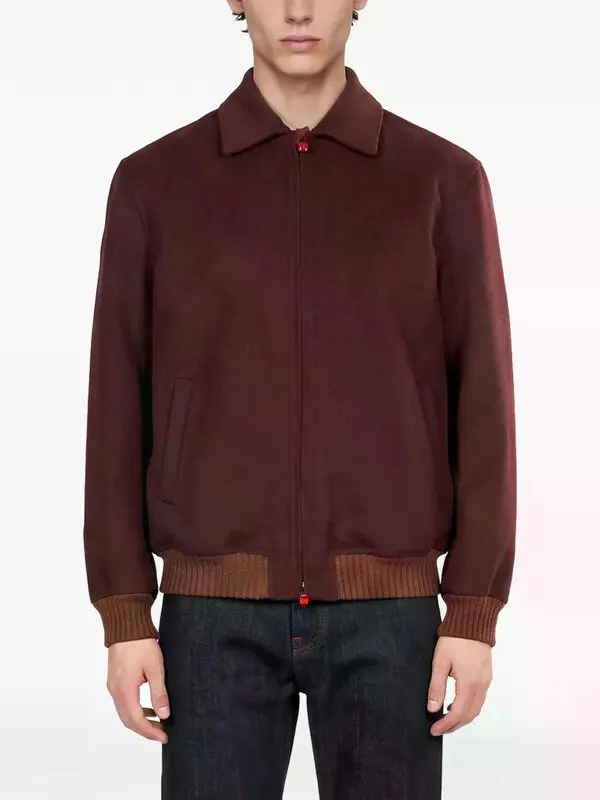 Kiton Ribbed-trim Zip-up Jacket
