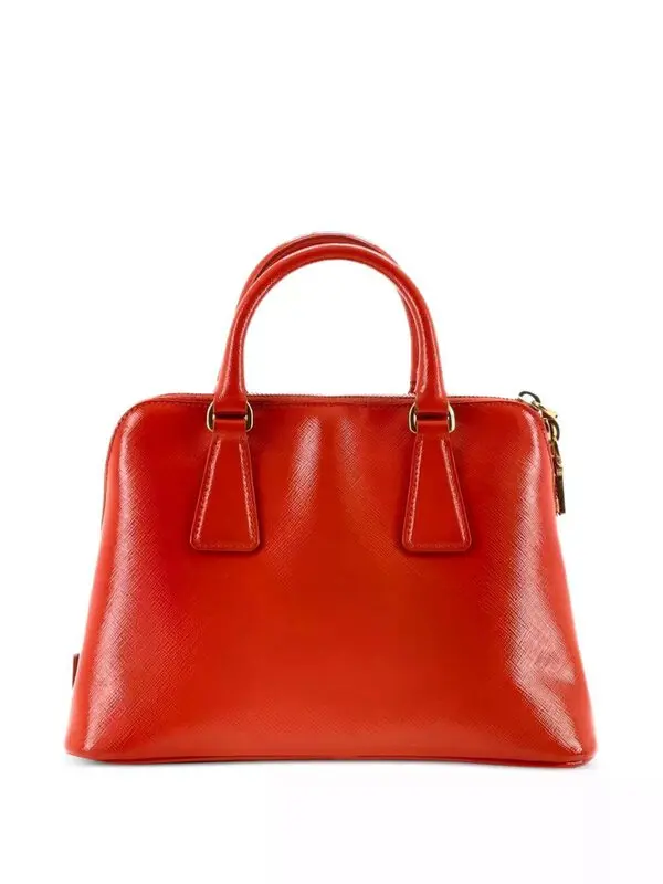 Prada Saffiano Leather Satchel - Orange