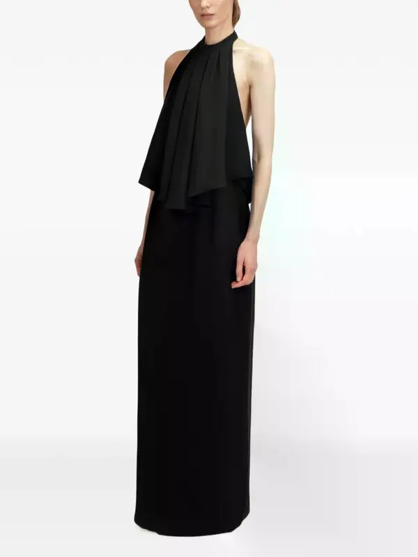 THE ARKOW Harper Draped Halterneck Maxi Dress