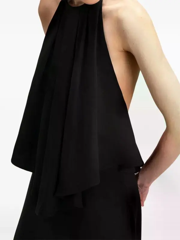 THE ARKOW Harper Draped Halterneck Maxi Dress