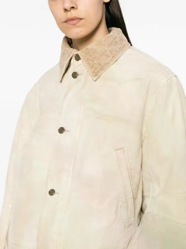 6397 Corduroy-collar Button-front Jacket