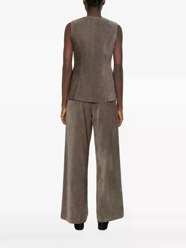 ELEH Corduroy-effect Button-up Top