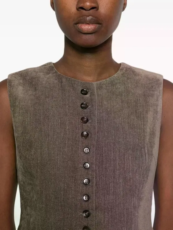ELEH Corduroy-effect Button-up Top