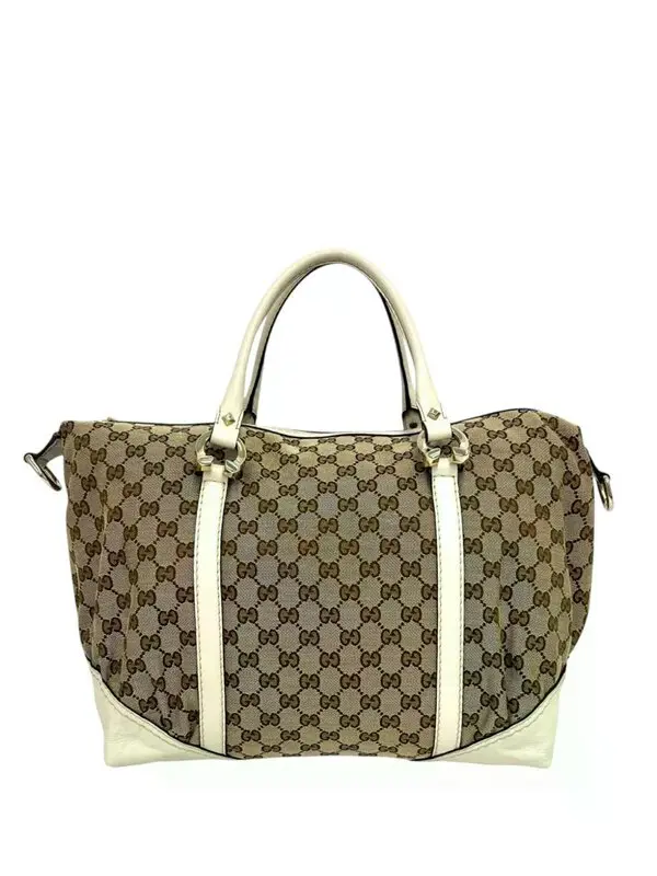 Gucci 2000-2015 Gg Canvas Horsebit Nail Boston Bag - Brown